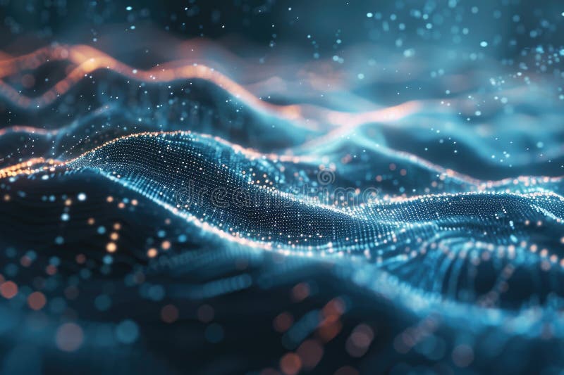 A Digital Representation of a Wave of Light with Various Colors and ...