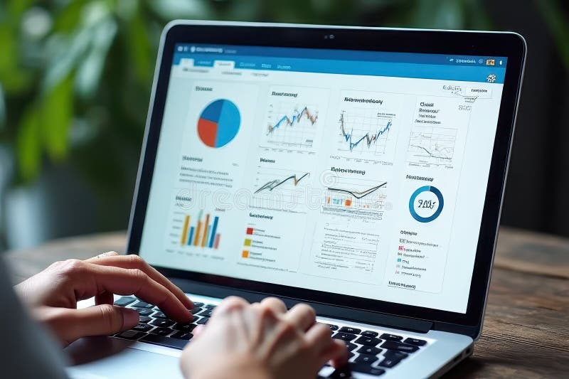 Digital Retirement Planning Software in Action Stock Illustration ...