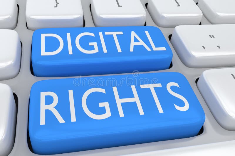 Digital Rights Management Drm Stock Illustration - Illustration of ...