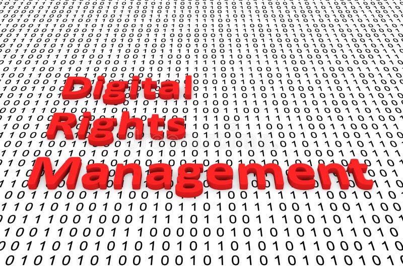 Digital rights management stock illustration. Illustration of number ...