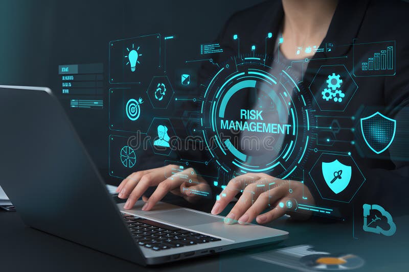 Digital Risk Management Business Strategy Technology Solution Laptop ...