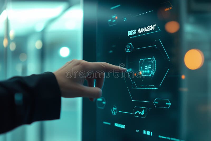 Digital Risk Management Interface Stock Illustration - Illustration of ...