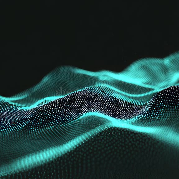 The Digital River Flows Amidst a Starry Night, Showcasing Data Visualization in a Tech ...