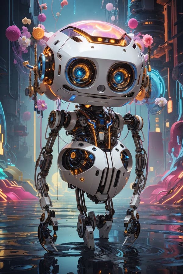 A Digital Robot with Fantastic Looks Stock Image - Image of digital ...