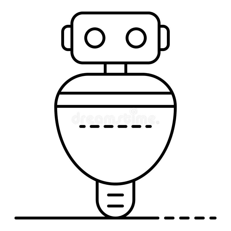 Robot Digital Clock Icon Color Outline Vector Stock Vector ...