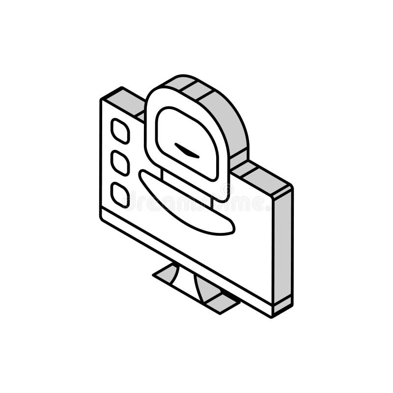 Digital Robot Isometric Icon Vector Illustration Stock Vector ...