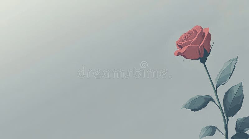 The Digital Rose is a Stunning Visual, Captured in a Close-up Shot with ...