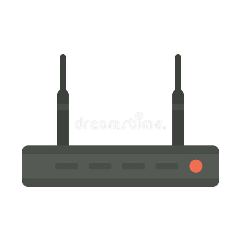 Digital Router Icon Flat Isolated Vector Stock Vector - Illustration of ...