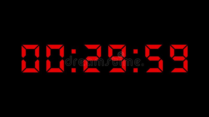 1 Minute Digital Clock Timer Green Screen 4k Animation Stock Video ...
