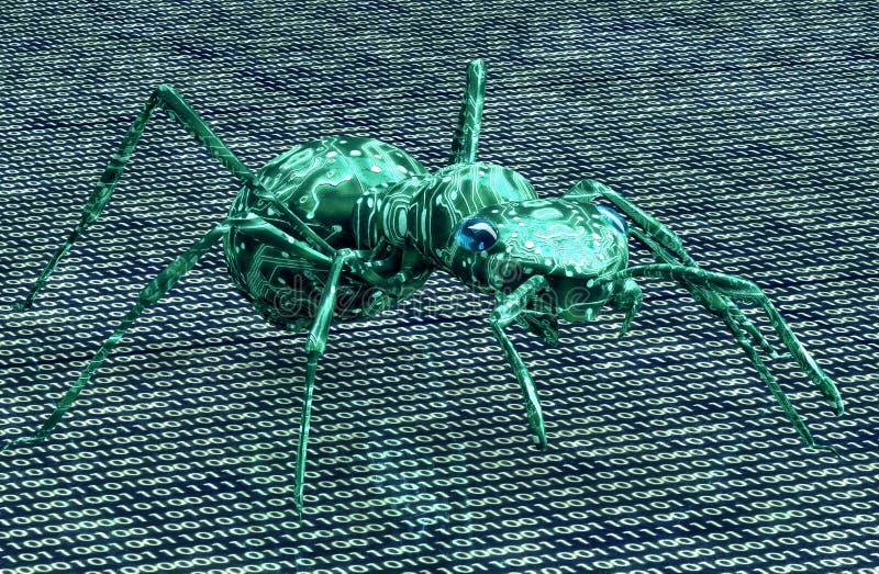 Digital Safety Concept Computer Bug in Electronic Environment, 3 Stock ...