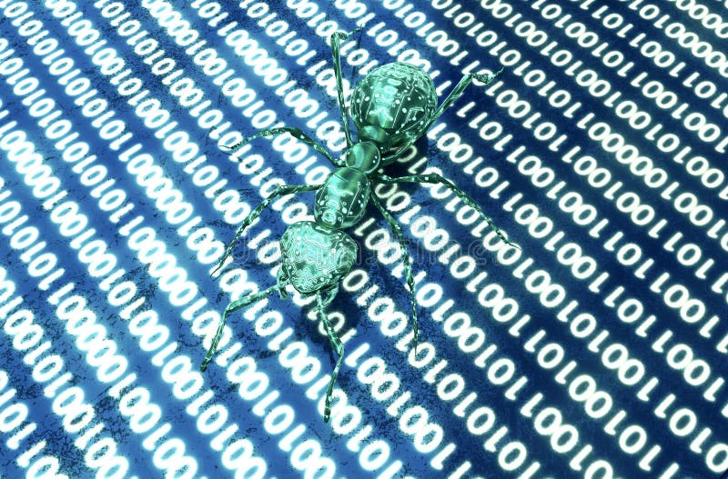 Digital Safety Concept Computer Bug in Electronic Environment, 3 Stock ...