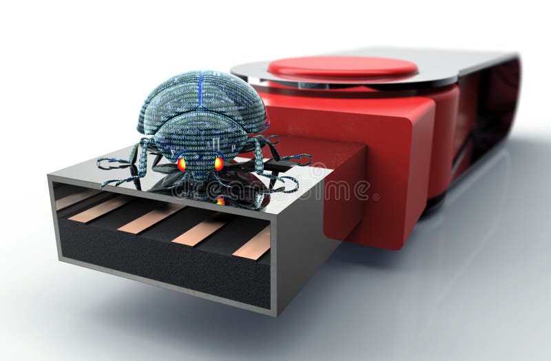 Digital Safety Concept Computer Bug in Electronic Environment, 3 Stock ...