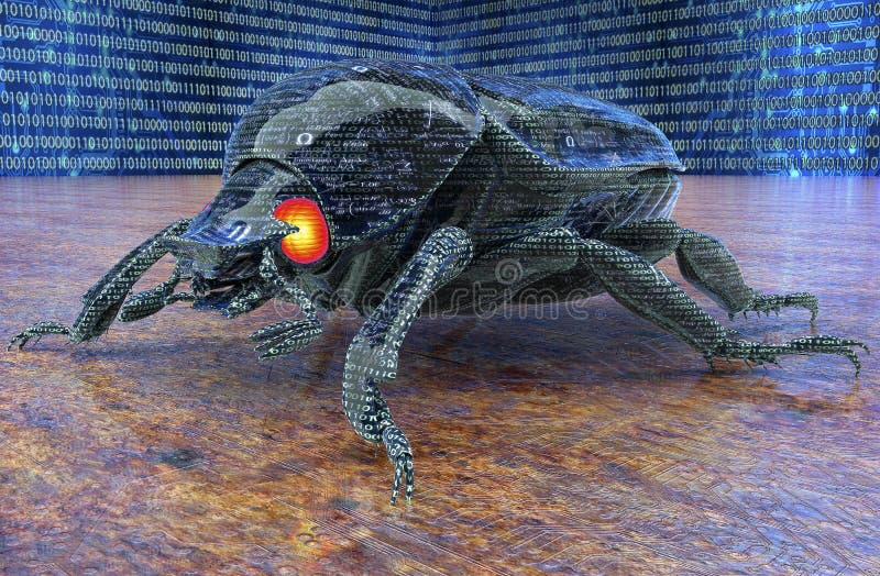 Digital Safety Concept Computer Bug in Electronic Environment, 3 Stock ...
