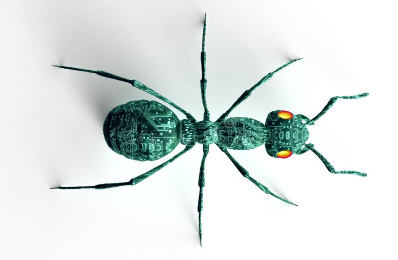 Digital Safety Concept Computer Bug Isolated on White, 3D Illustration ...