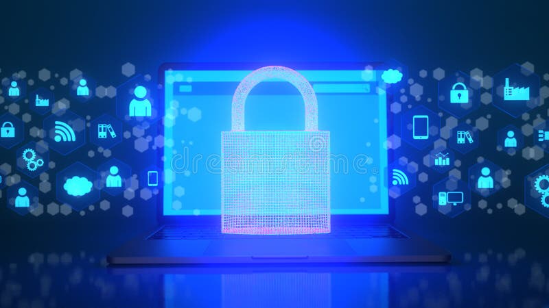 Digital Safety stock illustration. Illustration of internet - 213417665