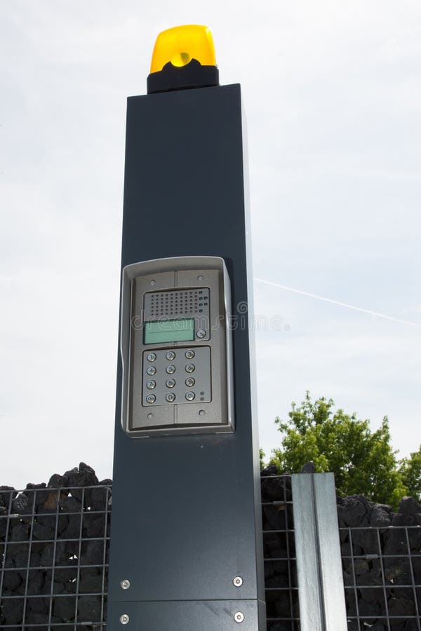 Digital Safety Door Panel for Security on the Screen Panel Stock Photo ...