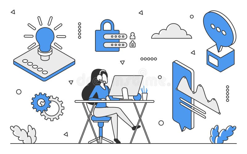 Digital safety it solution stock vector. Illustration of digital ...