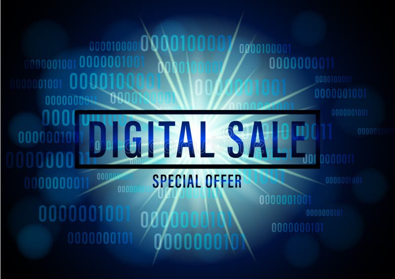 Digital Sale Background stock vector. Illustration of glowing - 140266765