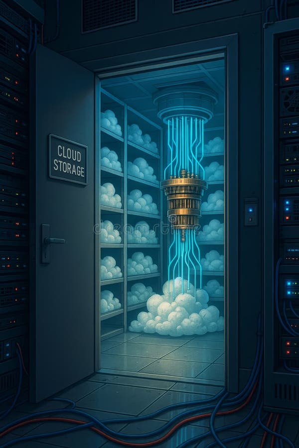 A Digital Sanctuary Data Center Realm of Boundless Cloud Storage and Futuristic Server ...