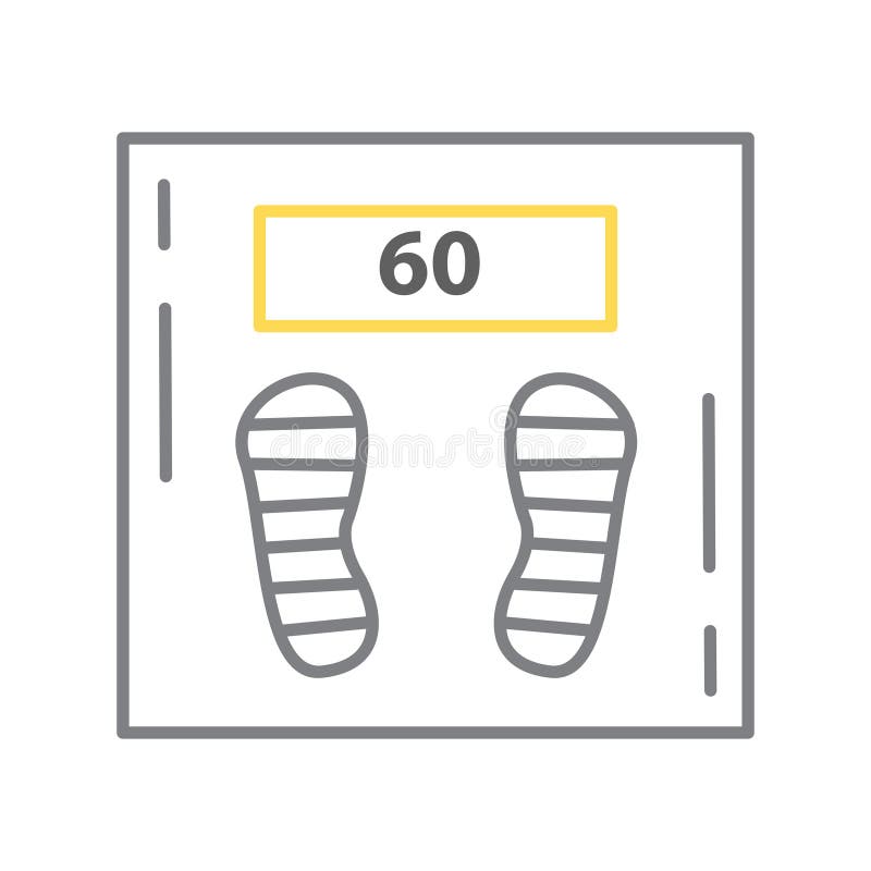 Digital Scale with Feet. Vector Stock Illustration - Illustration of ...
