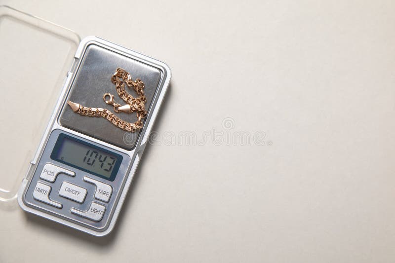 Digital Scale of Gold with a Jewelry Stock Illustration - Illustration ...