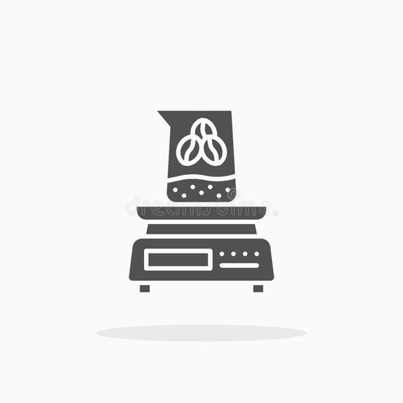 Digital Scale Icon. Solid Black Stock Vector - Illustration of maker ...