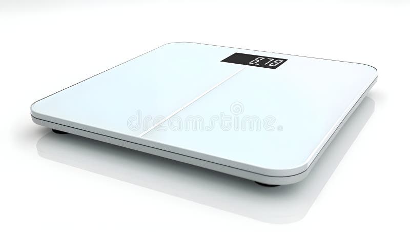 Digital Scale Isolated Pure White Background Stock Illustration ...