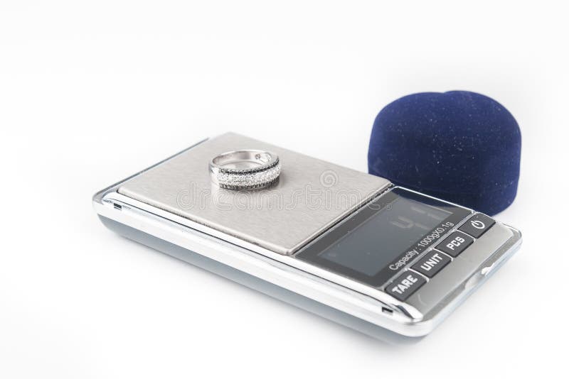 Digital Scales Isolated on White Stock Image - Image of control ...