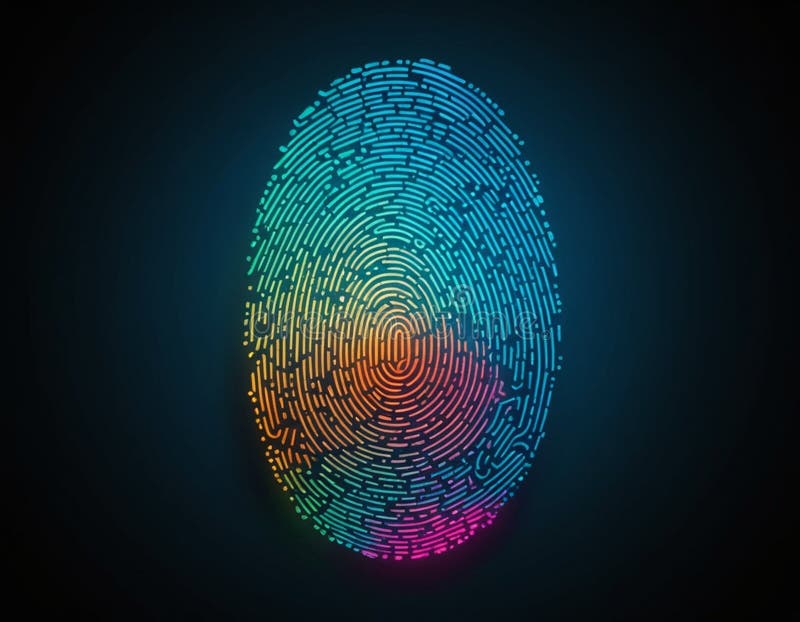 Digital Scan of a Fingerprint Stock Illustration - Illustration of ...