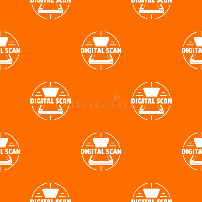 Digital Scan Pattern Vector Orange Stock Vector - Illustration of ...