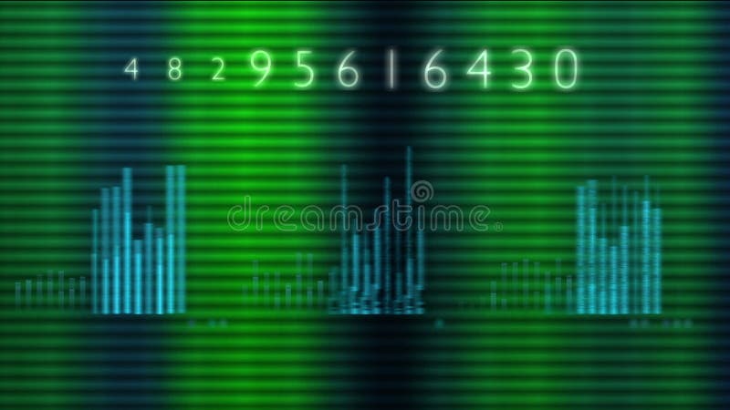 Digital Scanner Numbers, Abstract Background Stock Video - Video of ...
