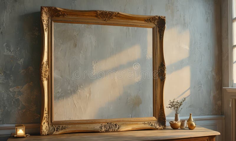 Mirror on table stock illustration. Illustration of decorating - 330598345