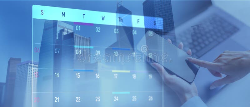 Digital Schedule Management and Planning Tools Stock Photo - Image of ...