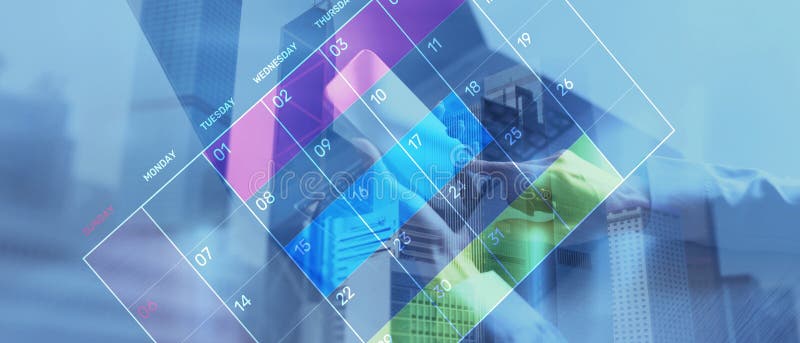 Digital Schedule Management and Planning Tools Stock Photo - Image of ...