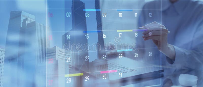 Digital Schedule Management and Planning Tools Stock Photo - Image of ...