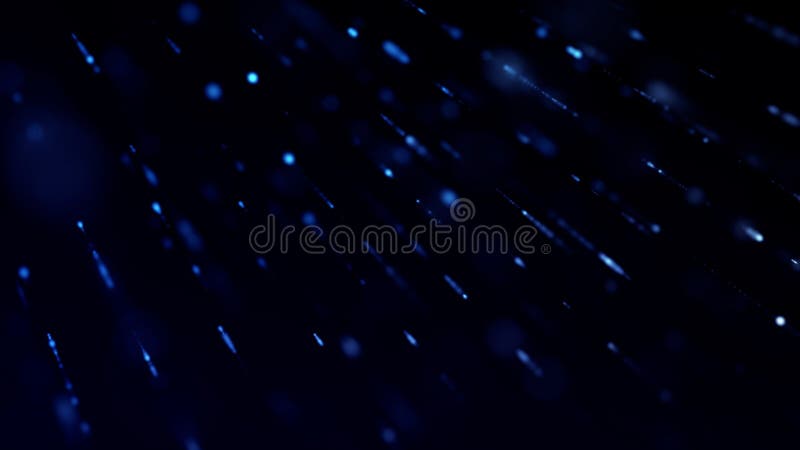 Digital Sci Fi Blue Particles Energy Concept. Connection Technology ...