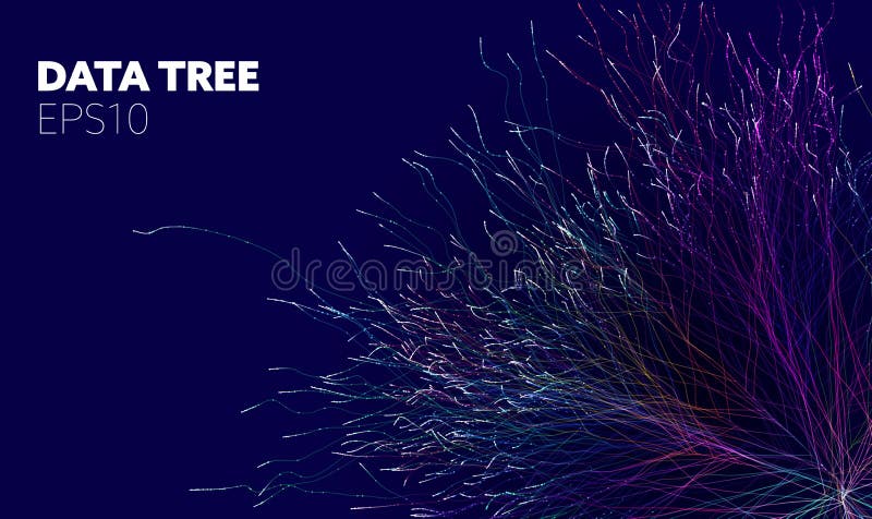 Digital Science Technology Concept. Data Tree Root Stock Illustration ...