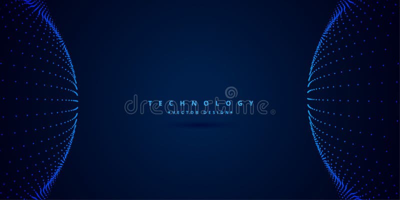 Digital Science and Technology Style Background Design Stock Vector ...