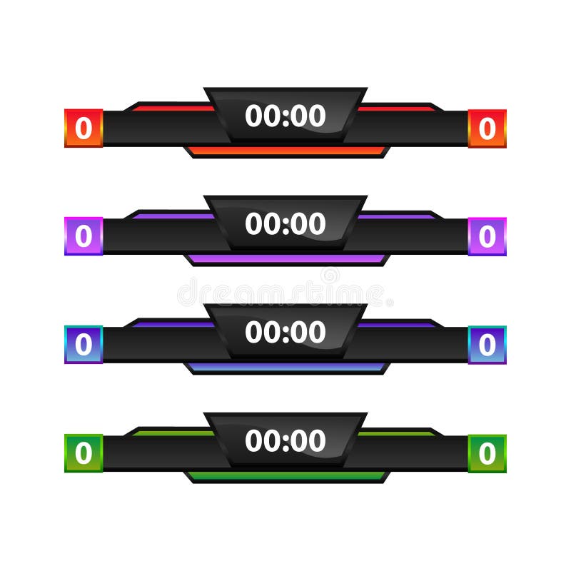 Digital Score Board Template Design Collection Stock Illustration ...