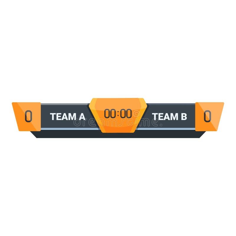 Digital Scoreboard Showing Zero Zero Score for Team a and Team B Stock ...