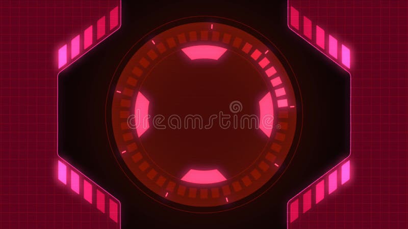 Digital Screen with Circles HUD Elements Stock Footage - Video of ...