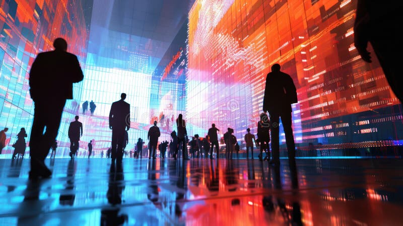 A Digital Screen Displaying a Bold and Eye-catching Announcement Stock ...