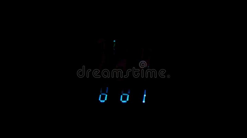 Digital Screen with Numbers Glitching and Flickering Over Black Stock ...