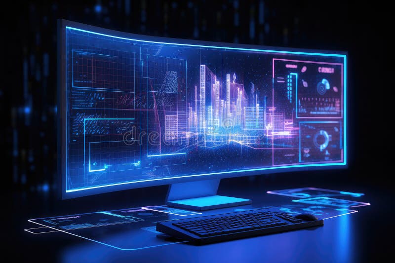 Digital Screen with the Projection Hologram with Different Parameters ...