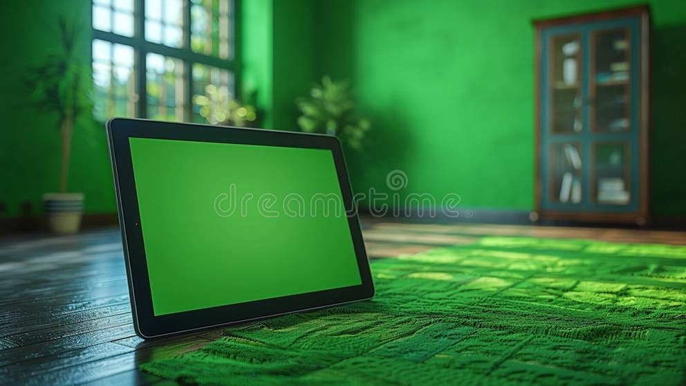 Digital Screen Ready for Chroma Key Editing. Stock Illustration ...