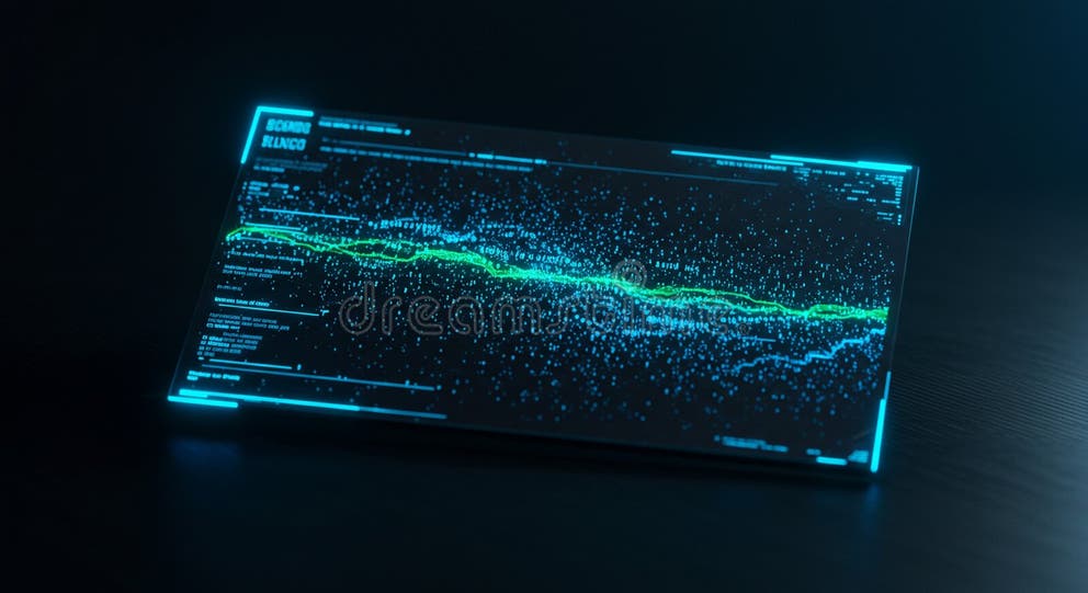 Analytical Futuristic Technology Digital Data Visualization Stock ...