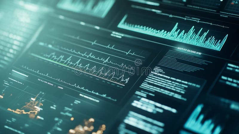 Advanced Data Analysis Displays Trends and Metrics in a Digital ...