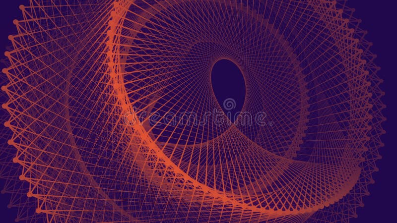 Loop Animation of Architectural Twisted Wire Structure. 3d Rendering 4K ...