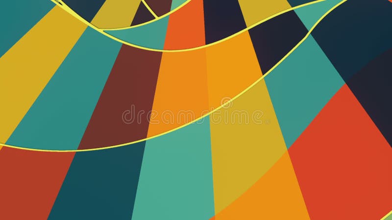 Digital Seamless Loop Animation of a Colorful Flat Wavy Surface. 3d ...