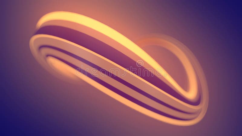 Digital Loop Animation of Mobius Spinning Math Figure. 3d Rendering HD ...